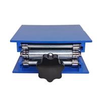 China 100*100mm Blue Manual Lab Jack Z Axis Translation Stage 110mm Trip for sale