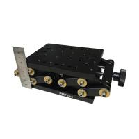 China 55mm Travel Aluminum Alloy Scissor Jack Table Black Anodized for sale