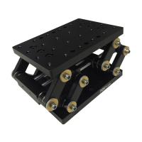 China 55mm Travel Aluminum Alloy Scissor Jack Table Black Anodized for sale