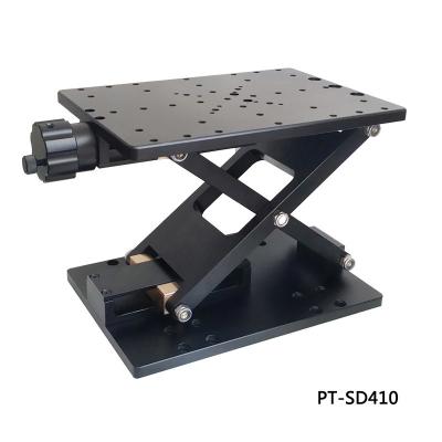 China 165mm×280mm Manual Lab Jack Fine Grinding Lead Screw Drive for sale
