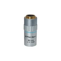 China Long Working Focus Achromatic Objective Lens 50X Microscope Objective Flat Field for sale
