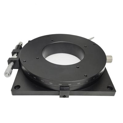 China Hollow Manual Rotation Stage Fine Tuning Rotary Slide Stage 360 Degree for sale