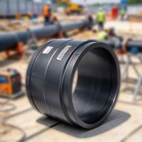 China PE100 Black Large-Diameter Electrofusion Coupler DN450-630 | 4.0mm Manual Pin SDR11 | PN16 Water / 10 Bar Gas | Heavy-Duty Welded Jointing for Large Water, Gas & Mining Pipelines | ISO Certified for sale