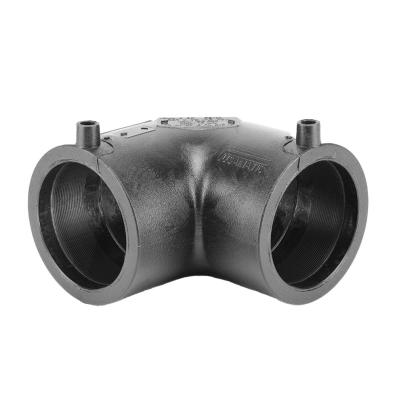 China PE100 Electrofusion 90° Elbow DN20-250mm | 4.0mm Fusamatic Auto Pin | PN16 Water / 10 Bar Gas | Leak-Free Welded Directional Bends for Gas, Water, Mining & Irrigation Pipelines for sale
