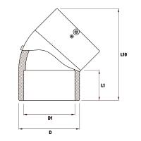 China 45° Electrofusion Elbow PE100 DN32-250 | 4.0mm Fusamatic Auto Pin | Water PN16 / Gas 10 Bar | Gentle-Angle Welded Bends Minimizing Flow Resistance in Water, Gas & Irrigation Lines for sale