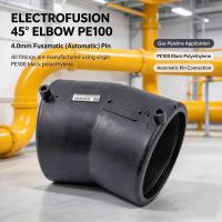 China Large-Diameter PE100 22.5° Electrofusion Elbow DN180 | Automatic 4.0mm Fusamatic Pin | Water PN16 / Gas 10 Bar | Sweeping Low-Angle Bends Cutting Stress & Friction in Long-Run Gas & Water Mains for sale