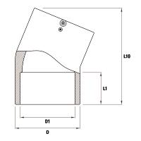 China Large-Diameter PE100 22.5° Electrofusion Elbow DN180 | Automatic 4.0mm Fusamatic Pin | Water PN16 / Gas 10 Bar | Sweeping Low-Angle Bends Cutting Stress & Friction in Long-Run Gas & Water Mains for sale