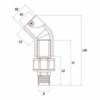 China PE100 45° Electrofusion Transition Elbow | Brass Male BSPT Thread | 4mm Auto Pin | Water PN16 / Gas 10 Bar | Low-Pressure-Drop PE-to-Metal Pipe Adapter for Gas & Water Service Lines DN32-63 for sale