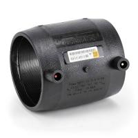 China PE100 Black Polyethylene Electrofusion Coupler with 4.0mm Fusamatic Auto Pin for PN16 Water and 10 Bar Gas Applications for sale
