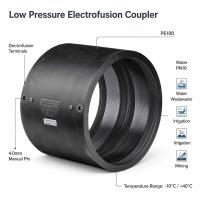 China PE100 Low Pressure Electrofusion Coupler | 4mm Manual Pin | Water PN10 | SDR 17-26 Thin-Walled Pipe | DN315-400 | Pipe Joining for Water Distribution, Gravity Sewer & Irrigation Networks for sale