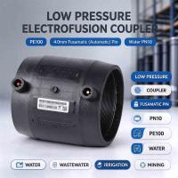 China PE100 Low Pressure Electrofusion Coupler | 4mm Automatic Pin | PN10 | SDR17-26 Thin Wall | DN110-280 | Auto-Parameter Welding for Water, Wastewater, Irrigation & Mining Networks for sale