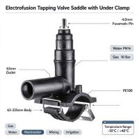 China PE100 Tapping Valve Saddle | Under Clamp | 4mm Auto Pin | Brass Isolation Valve & Cutter | Water PN16 / Gas 10 Bar | DN63-225 x 63mm | Live-Main Branching for Gas, Water, Wastewater & Mining for sale