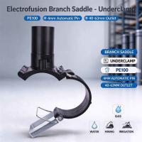 China PE100 Branch Saddle | Underclamp | 4mm Auto Pin | Toggle-Clamp Fixing | Water PN16 / Gas 10 Bar | DN63-225 Main x 40-63mm | Bypass, Purging & Off-Take for Gas, Water, Mining & Irrigation Networks for sale