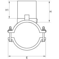 China PE100 Heavy-Duty Branch Saddle | Underclamp | 4mm Auto Pin | Large-Bore 90-125mm Outlet | Water PN16 / Gas 10 Bar | DN90-250 Main | High-Flow Branching for Gas, Water, Mining & Irrigation Networks for sale