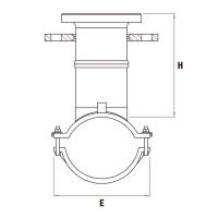 China PE100 Flanged Branch Saddle | Underclamp/Understrap | Manual Pin | DN100 Flange Outlet | SDR 11-26 | Water PN16 / Gas 10 Bar | DN225-630 Main | Flanged Branching for Gas, Water, Mining & Irrigation for sale