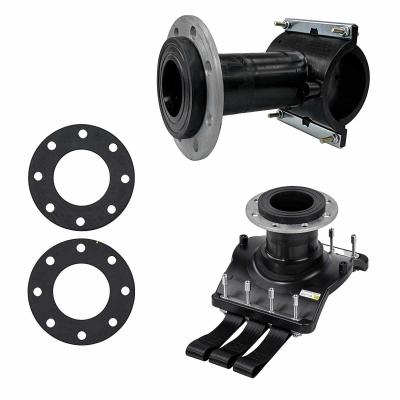 China PE100 Flanged Branch Saddle | Underclamp/Understrap | Manual Pin | DN100 Flange Outlet | SDR 11-26 | Water PN16 / Gas 10 Bar | DN225-630 Main | Flanged Branching for Gas, Water, Mining & Irrigation for sale