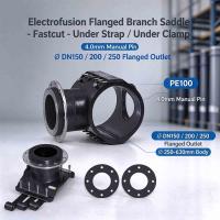 China PE100 Fastcut Flanged Branch Saddle | Under Strap/Clamp | Manual Pin | DN150-250 Large Flange Outlet | Water PN16/Gas 10 Bar | DN250-630 Main | Online Tapping for Gas, Water, Wastewater & Mining for sale