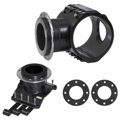 China PE100 Fastcut Flanged Branch Saddle | Under Strap/Clamp | Manual Pin | DN150-250 Large Flange Outlet | Water PN16/Gas 10 Bar | DN250-630 Main | Online Tapping for Gas, Water, Wastewater & Mining for sale