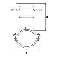 China PE100 Fastcut Flanged Branch Saddle | Under Strap/Clamp | Manual Pin | DN150-250 Large Flange Outlet | Water PN16/Gas 10 Bar | DN250-630 Main | Online Tapping for Gas, Water, Wastewater & Mining for sale