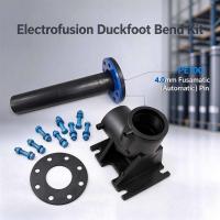 China PE100 Electrofusion Duckfoot Bend Kit | Fusamatic Auto Pin | 63-180mm Main × DN80 Flange | Water PN16 | Complete Hydrant Riser Set with Riser, Flange, Gasket & Bolts for Water, Mining & Irrigation for sale