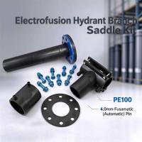 China PE100 Hydrant Branch Saddle Kit | Fusamatic Auto Pin | 90-250mm Main × DN80 Flange | Water PN16 | No-Cut Online Branching with Riser, Flange, Gasket & Bolts for Water, Mining & Irrigation for sale