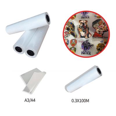 China DTF Printer Paper Roll 30cm 60cm Width 100m Length Heat Transfer Digital Film for Clothing Printing for sale