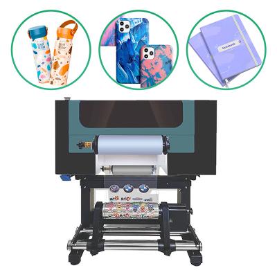 China Double Heads I3200 UV DTF Sticker Printer with Laminator - 300mm Width, 95kg Industrial Roll-to-Roll Fabric Printing Machine for sale