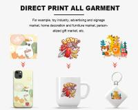 China 300mm High Resolution UV DTF Printer for Bottle Acrylic Plastic with 95kg Weight and 3m²/h Speed for sale