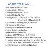 China Digital UV DTF 2 F1080 Head Printer Two in One 30cm/60cm Printing Width for sale