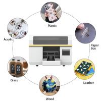 China Flatbed UV Printing Machine with Single 8 Channel Printhead in A3 Size for sale