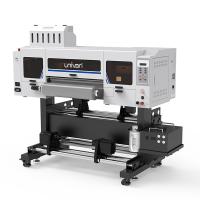 China 300mm UV DTF Printer with I3200U1 Printheads CMYK+W+V for Roll to Roll Sticker Printing for sale