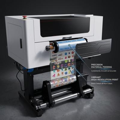 China CMYK White Varnish UV DTF Printer A3 Logo Printing Machine For Label Decoration for sale