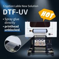 China Two Head UV DTF Printer 30CM Roll Bottle Acrylic Sticker Machine For Production for sale