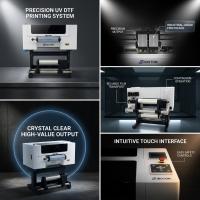 China I3200U1 UV DTF Printer 300mm A3 CMYK White Varnish Colorful Sticker Printing Machine for sale