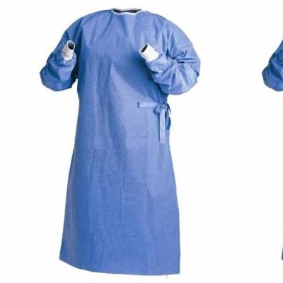 China Ppe Non Sterile Disposable Medical Gowns Cpe Donning Isolation Cover Gowns for sale