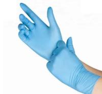 China Blue Color Disposable Hand Gloves , Disposable Latex Gloves For Hospital / Laboratory for sale