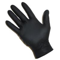 China Black Color Latex Free Powder Free Disposable Gloves Soft Touch Feeling for sale