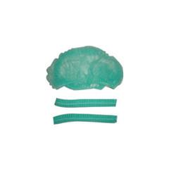 China Green Color Disposable Non Woven Cap , Non Toxic Disposable Hair Net Caps for sale