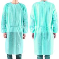 China Green Color Disposable Isolation Gown , Hospital Disposable Protective Gowns for sale