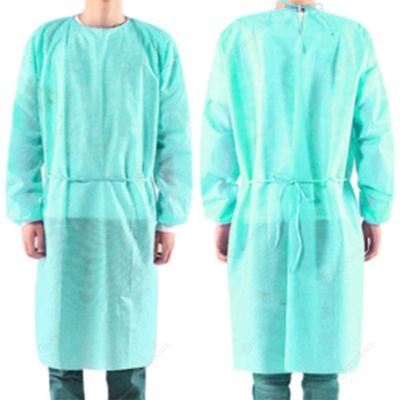 China Green Color Disposable Isolation Gown , Hospital Disposable Protective Gowns for sale
