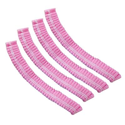 China Pink Color Disposable Operating Room Hats With Single Or Double Bungee for sale