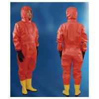 China Disposable PVC XL Hazmat Chemical Refusal Suit Conjoined for sale