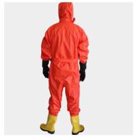 China Disposable PVC XL Hazmat Chemical Refusal Suit Conjoined for sale