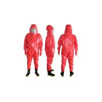 China Disposable PVC XL Hazmat Chemical Refusal Suit Conjoined for sale
