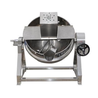 China Stainless Steel Electric Steam Jacketed Kettle 100L Cooking Kettle with Agitator Mixer for sale