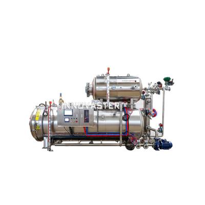 China 380V Steam Horizontal Water Spray Retort Machine 2100 kg for Sausage Pouch Liquid Bottle Package for sale