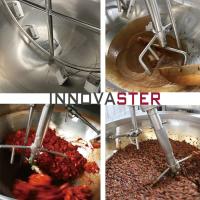 China Stainless Steel Electric Oil Heating Sauce Cooking Pot 200L with Mixing and Legs for sale