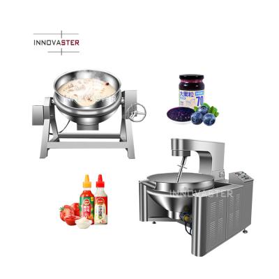 China Customizable Capacity Electric Steam Heating Sauce Jacketed Kettle with Mixer Agitator for sale