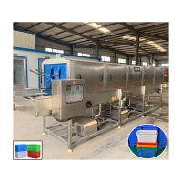 China Industrial Automatic Spray Type Vegetable Turnover Crate Washer Tray Basket Washing Machine for sale