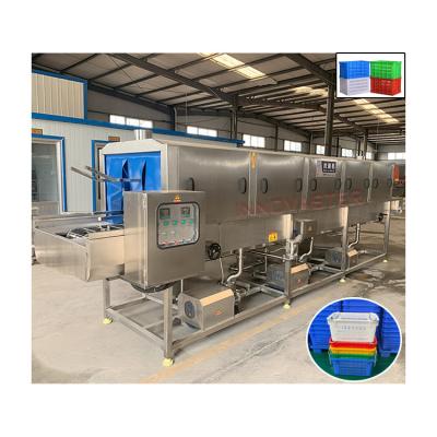 China Industrial Plastic Pallet Crate Washer Machine 2000kg Capacity Tray Turnover Basket Washing for Poultry Food for sale